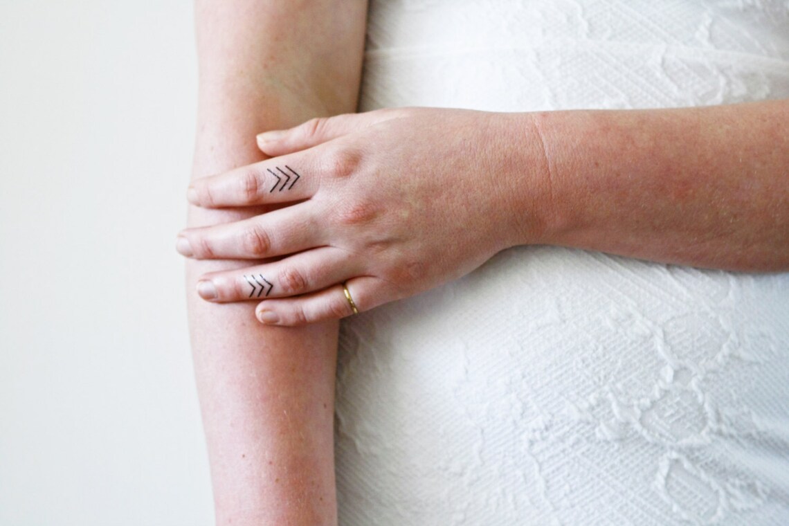 4 Small Arrow Temporary Tattoos / Small Temporary Tattoo / - Etsy