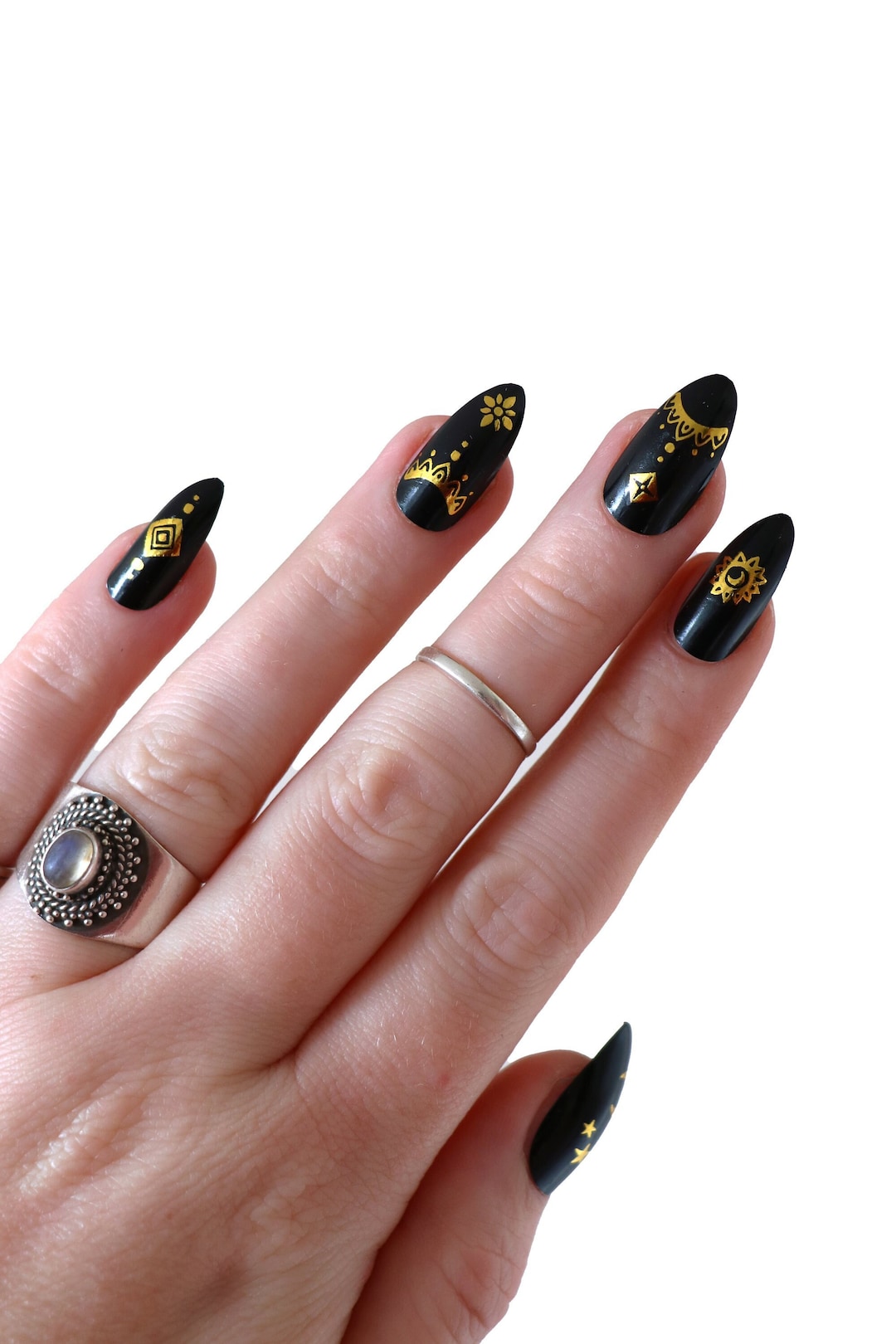 Bohemian Dreams DIY Nail Art | Gold Waterslide Nail Decals | Boho Chic ...