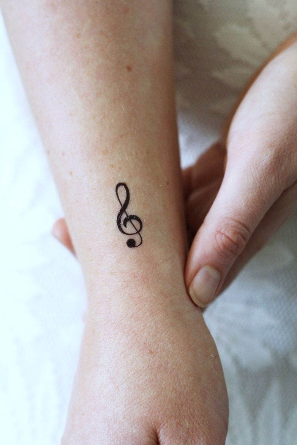 Treble Clef Tattoo Ankle
