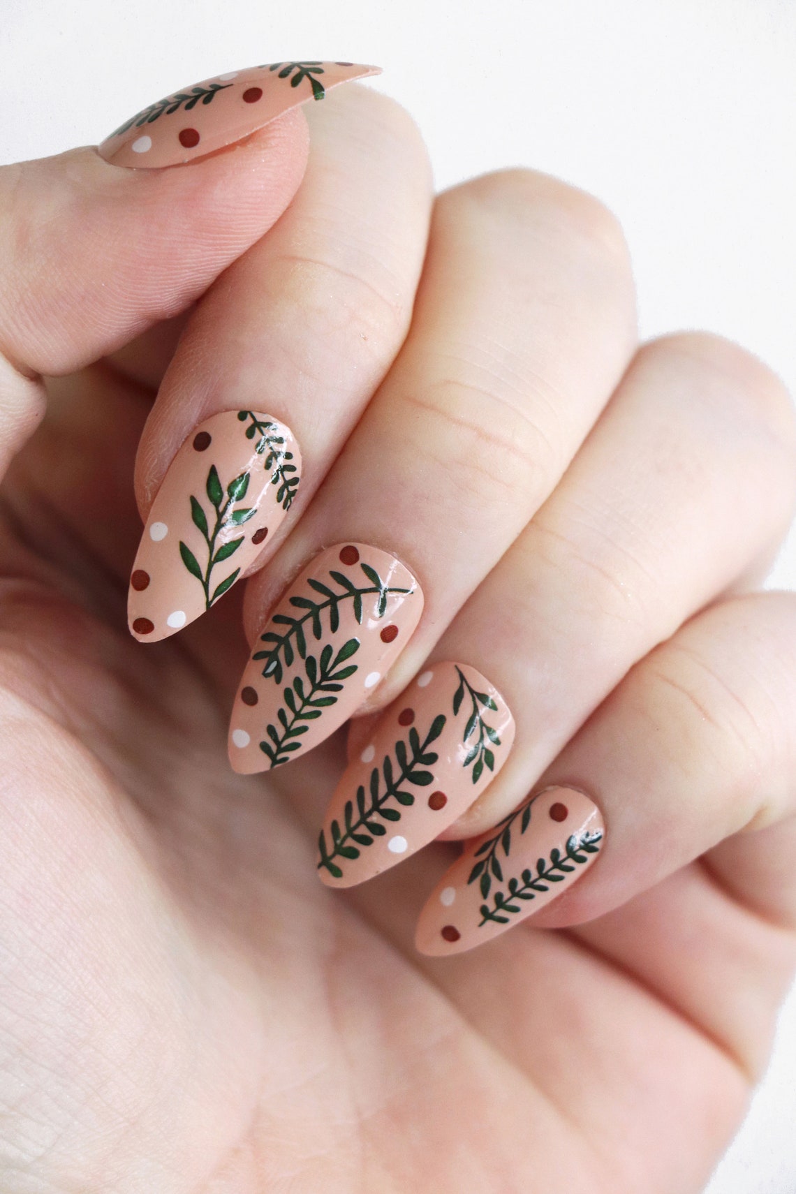 Mistletoe Leaves Waterslide Nail Decals / Misteltoe Nail - Etsy