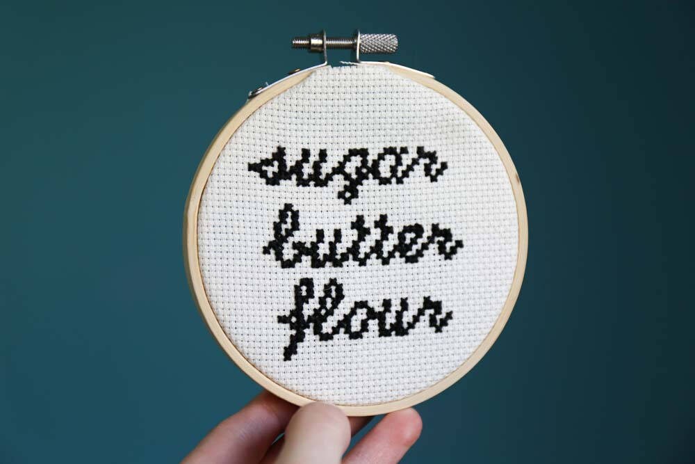 Sugar Butter Flour Cursive ~ Pattern Only - Etsy