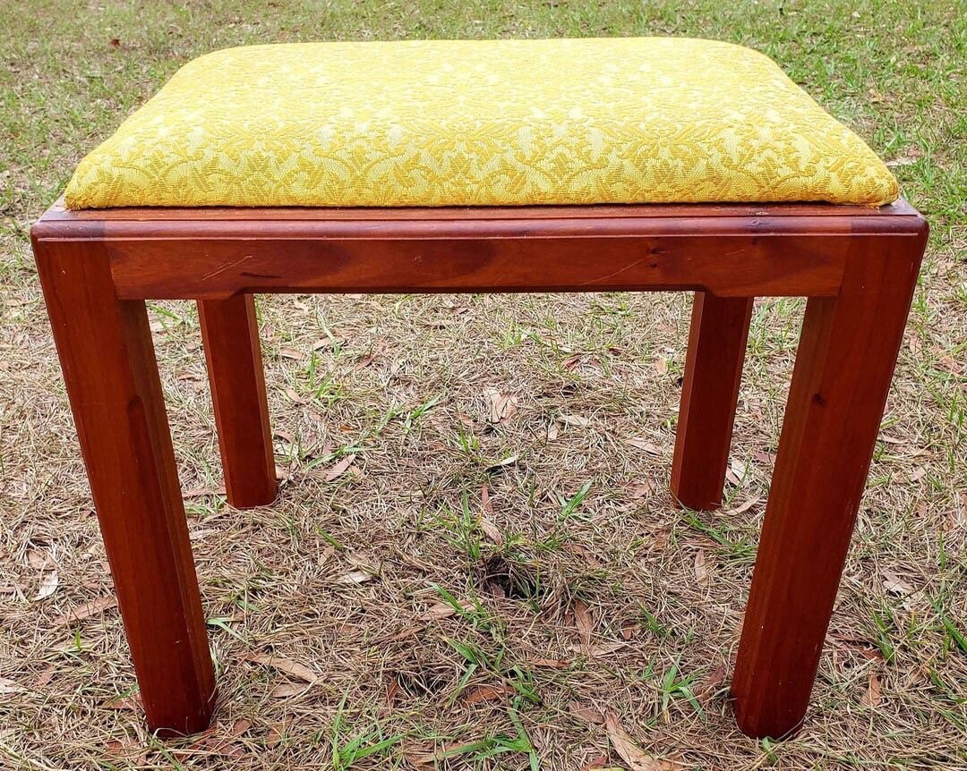 Teak Mid Century Modern Mcm Ottoman Foot Stool Bench - Etsy