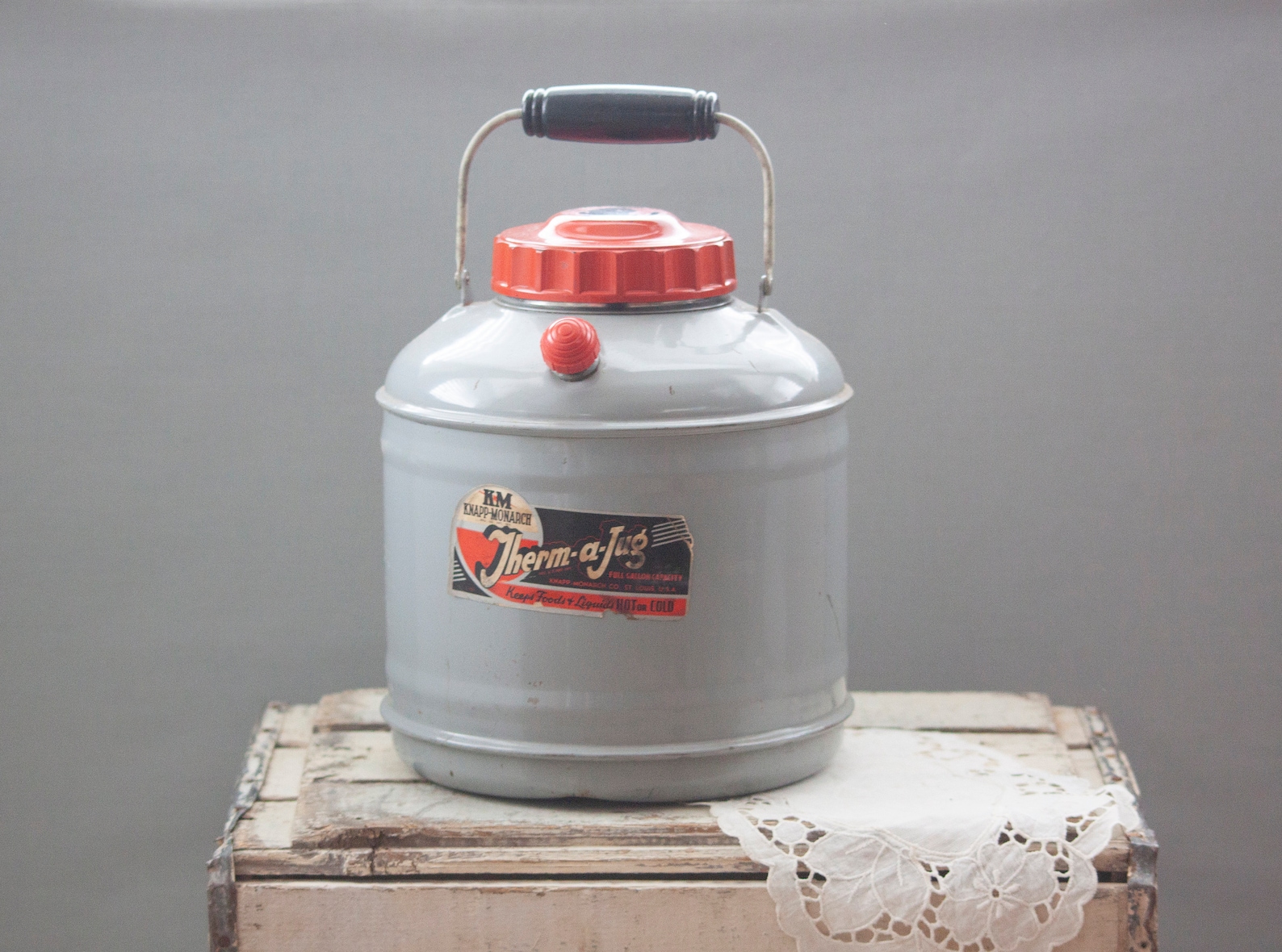 Therm-a-jug Knapp Monarch Insulated With Crock Vintage Cooler - Etsy