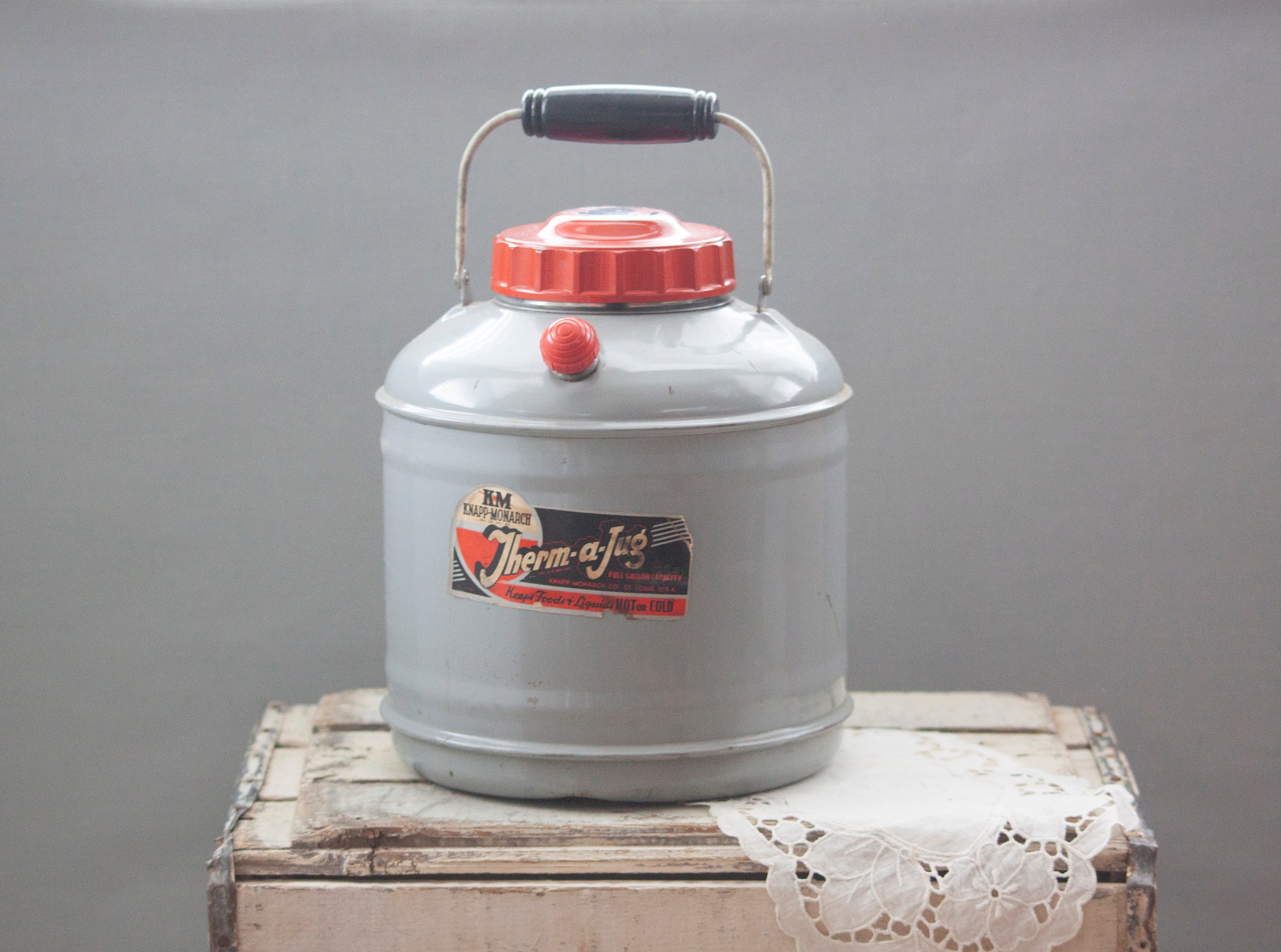 Therm-a-jug Knapp Monarch Insulated With Crock Vintage Cooler | Etsy