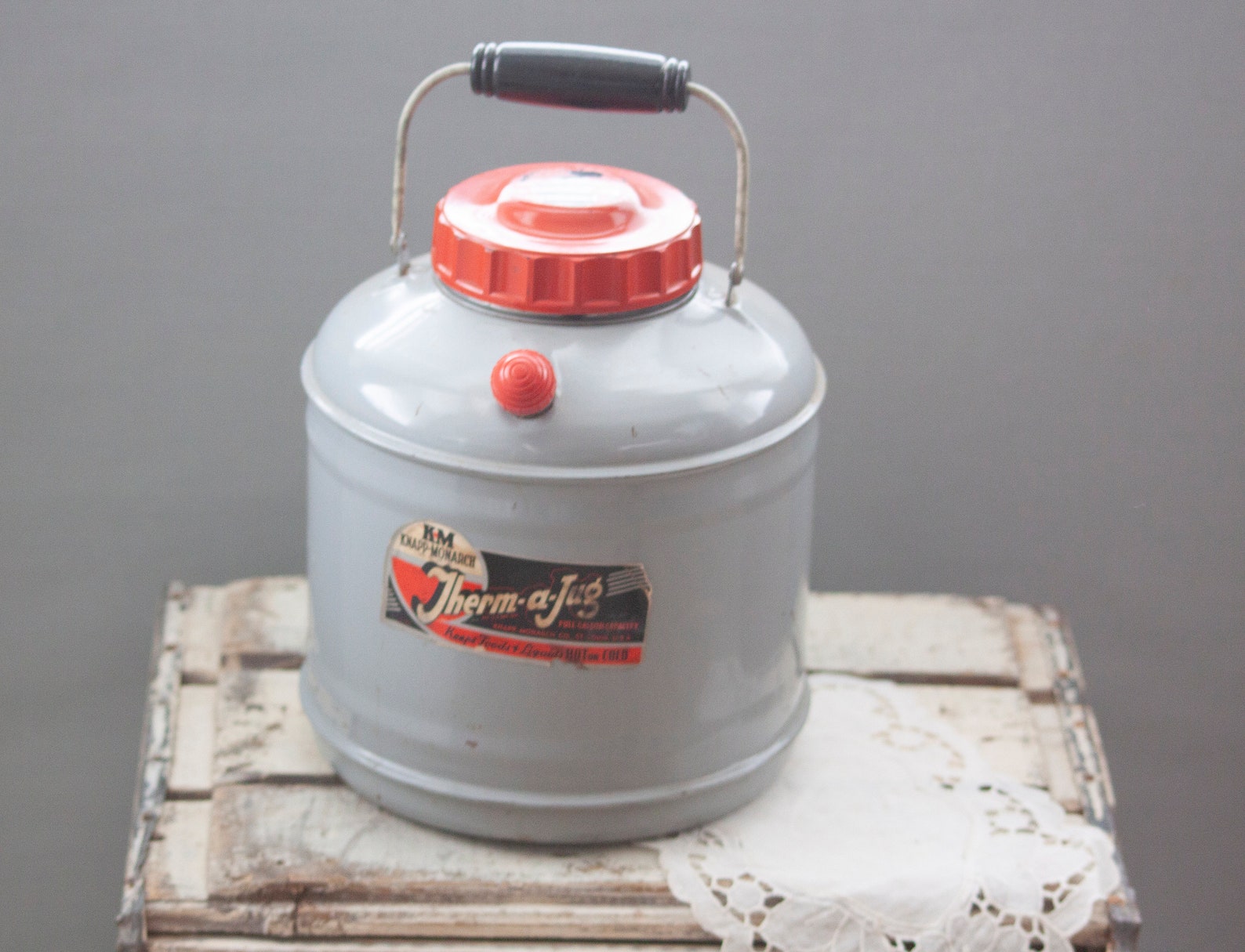 Therm-a-jug Knapp Monarch Insulated With Crock Vintage Cooler - Etsy