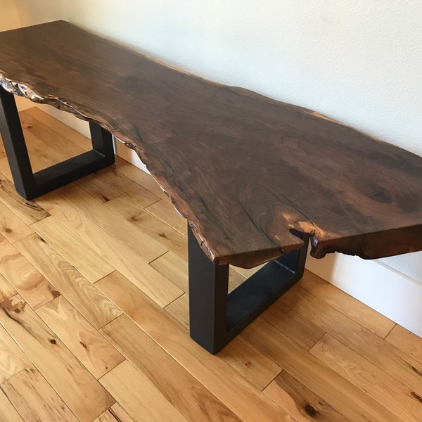 Live Edge Bench - Etsy