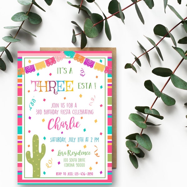 3 Esta Birthday Invitation - Etsy