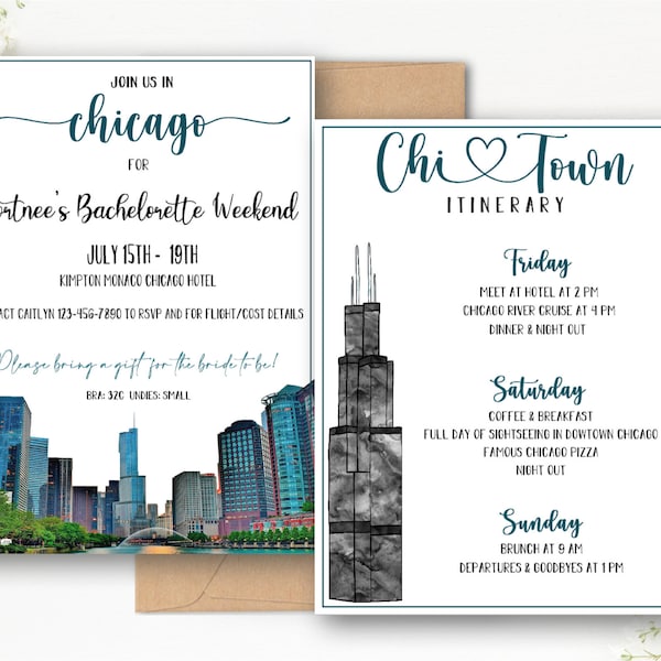 Chicago Invitation - Etsy