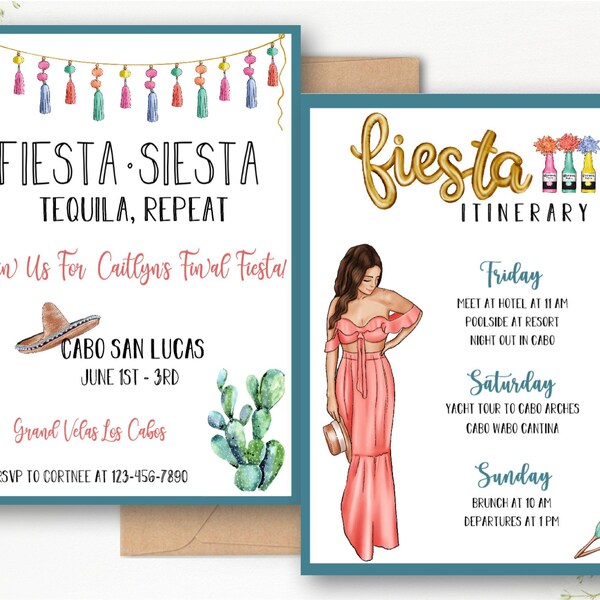 Mexican Double Fiesta Invitation - Etsy