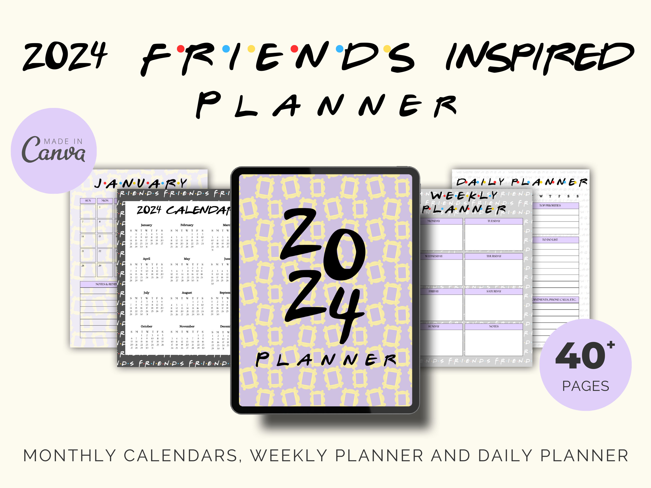 Digital Planner Friends Theme Planner Friends Inspired Digital Planner ...