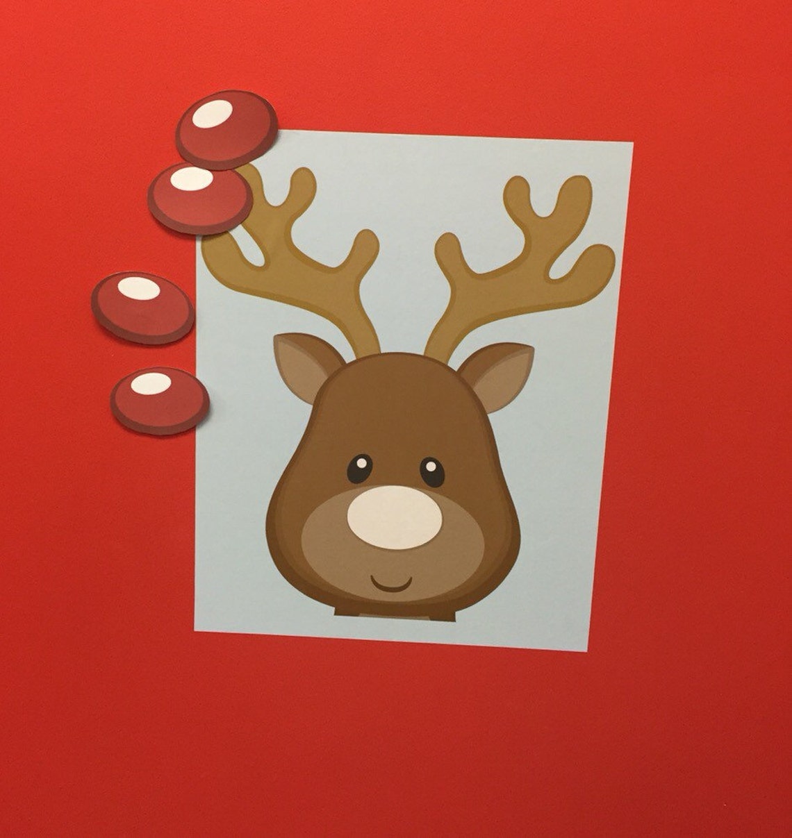 Instant Download. "pin the NOSE on Rudolph" Game Set for a Holiday ...