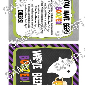 INSTANT DOWNLOAD, Printable Digital, Halloween You've Been Booz'ed, 5x7 ...