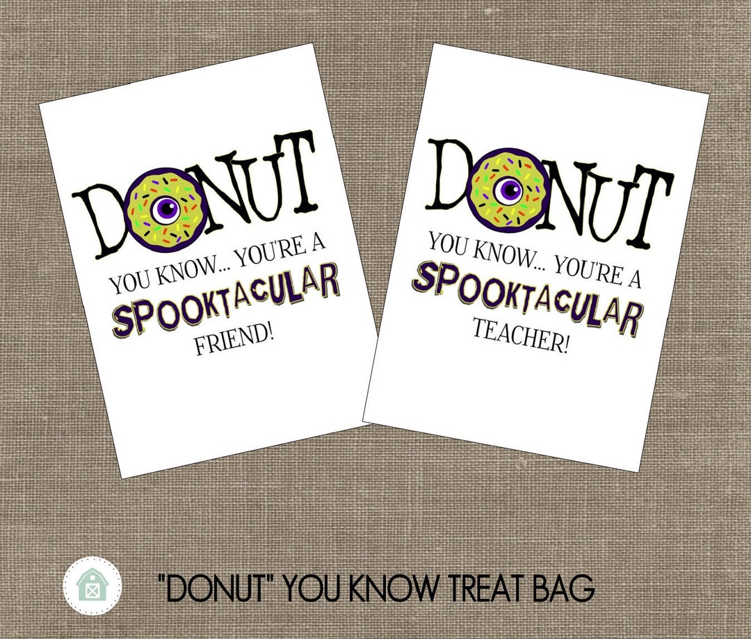 DIGITAL DOWNLOAD! Halloween Donut Bags, Donut Favor Bags, Halloween ...