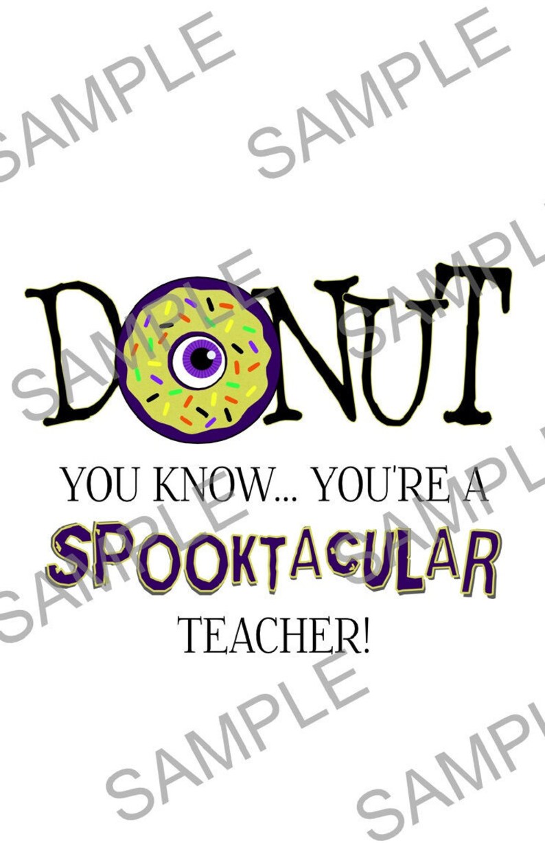 DIGITAL DOWNLOAD! Halloween Donut Bags, Donut Favor Bags, Halloween ...