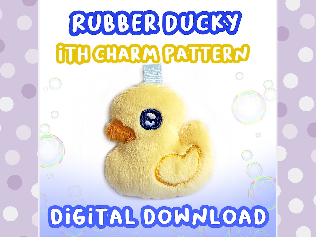 DIGITAL DOWNLOAD Rubber Duck ITH .pes Plush Charm Pattern - Etsy