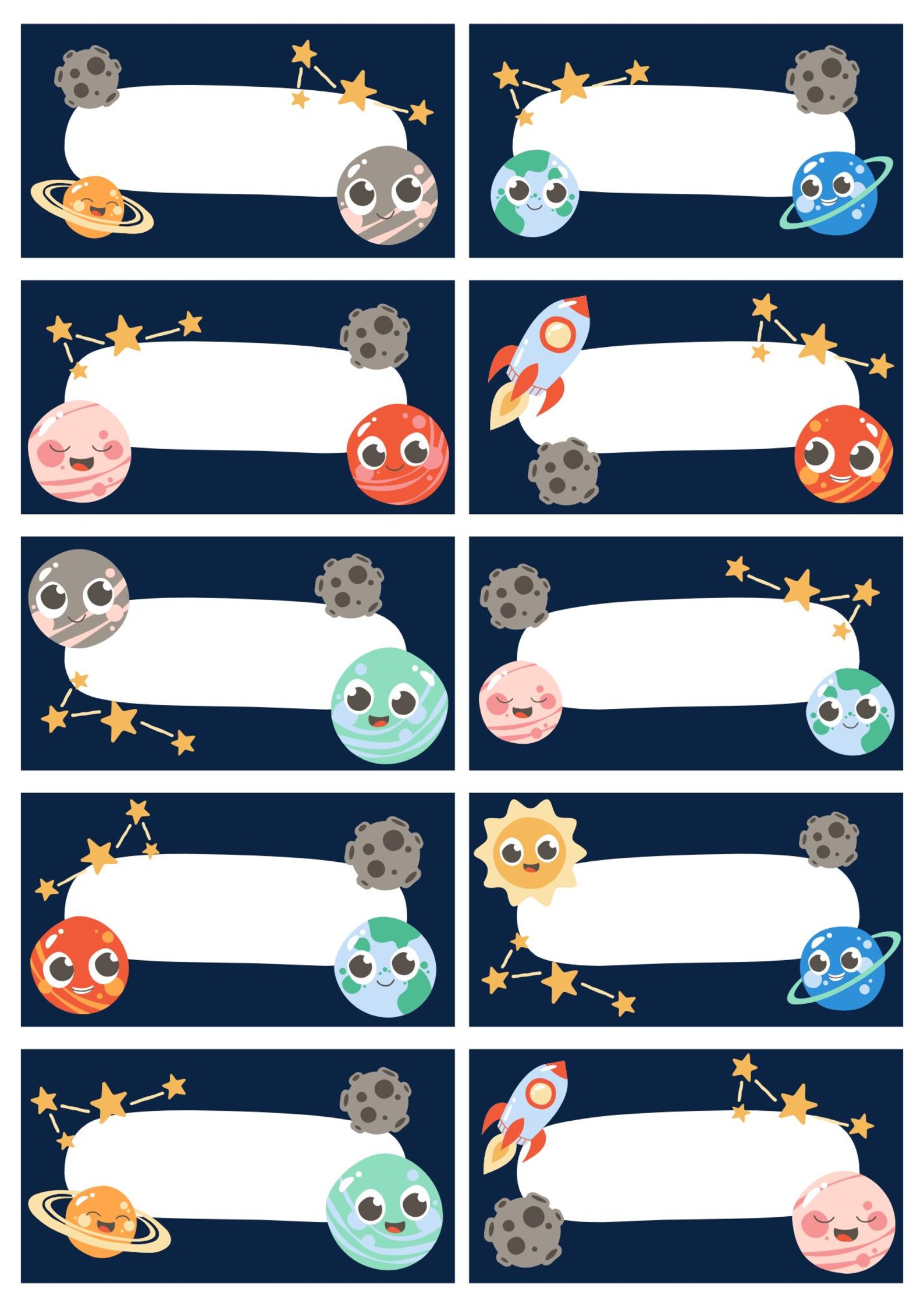 Space Name Tags! - Etsy