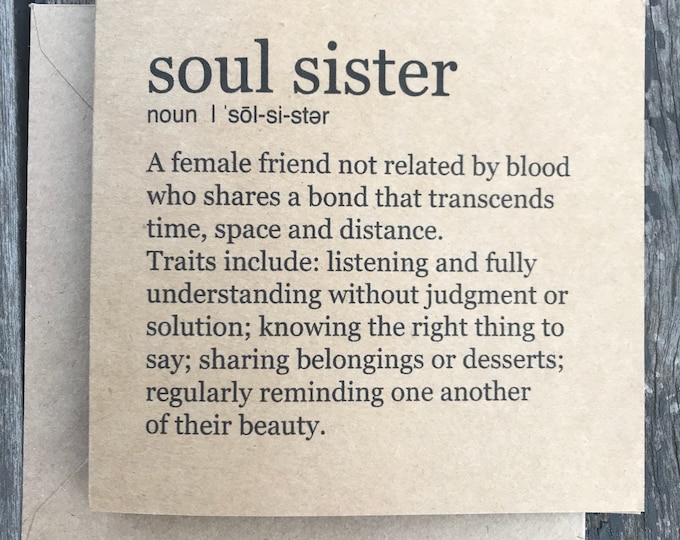 Soul Sister Card Digital Download - Etsy