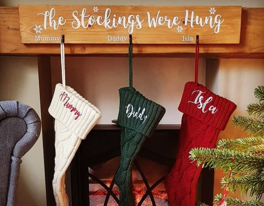 Stocking Hanger, Family Stocking Hanger, Wall Mounted Stocking Hanger ...