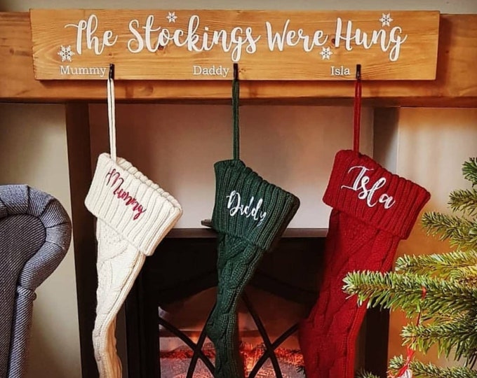 Stocking Hanger Family Stocking Hanger Wall Mounted Stocking - Etsy UK