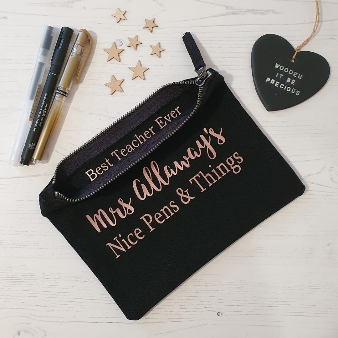 Personalised Pencil case with hidden message, Teacher gift, Teacher ...