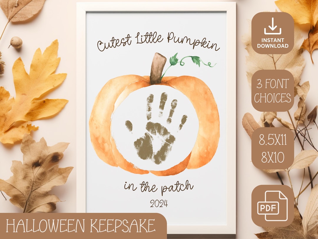 Fall Handprint & Footprint Keepsake | Baby Keepsake | Homeschool Craft ...