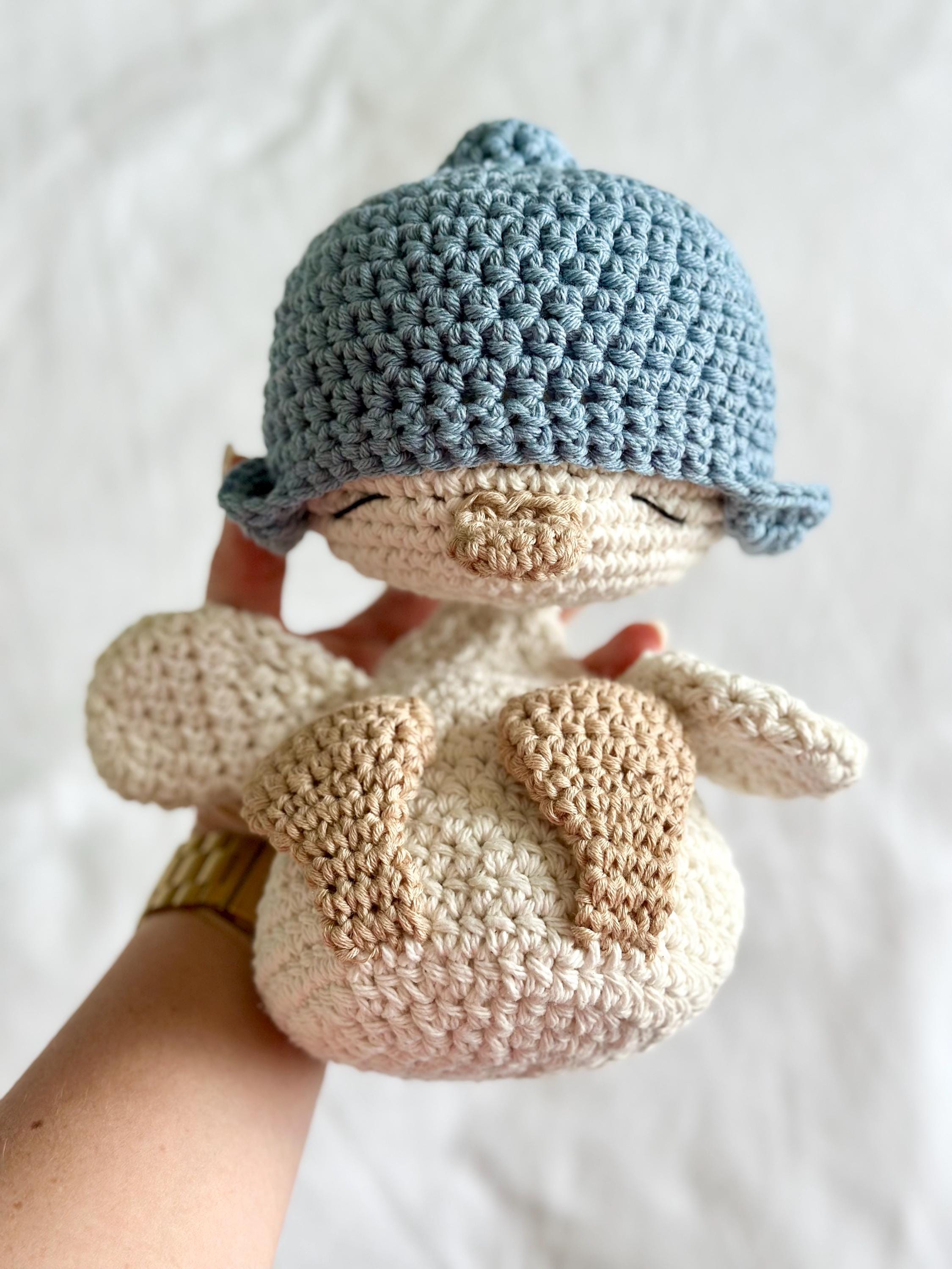 Crochet Baby Gosling / Sleepy Baby / Crochet Prop / Nursery Decor - Etsy