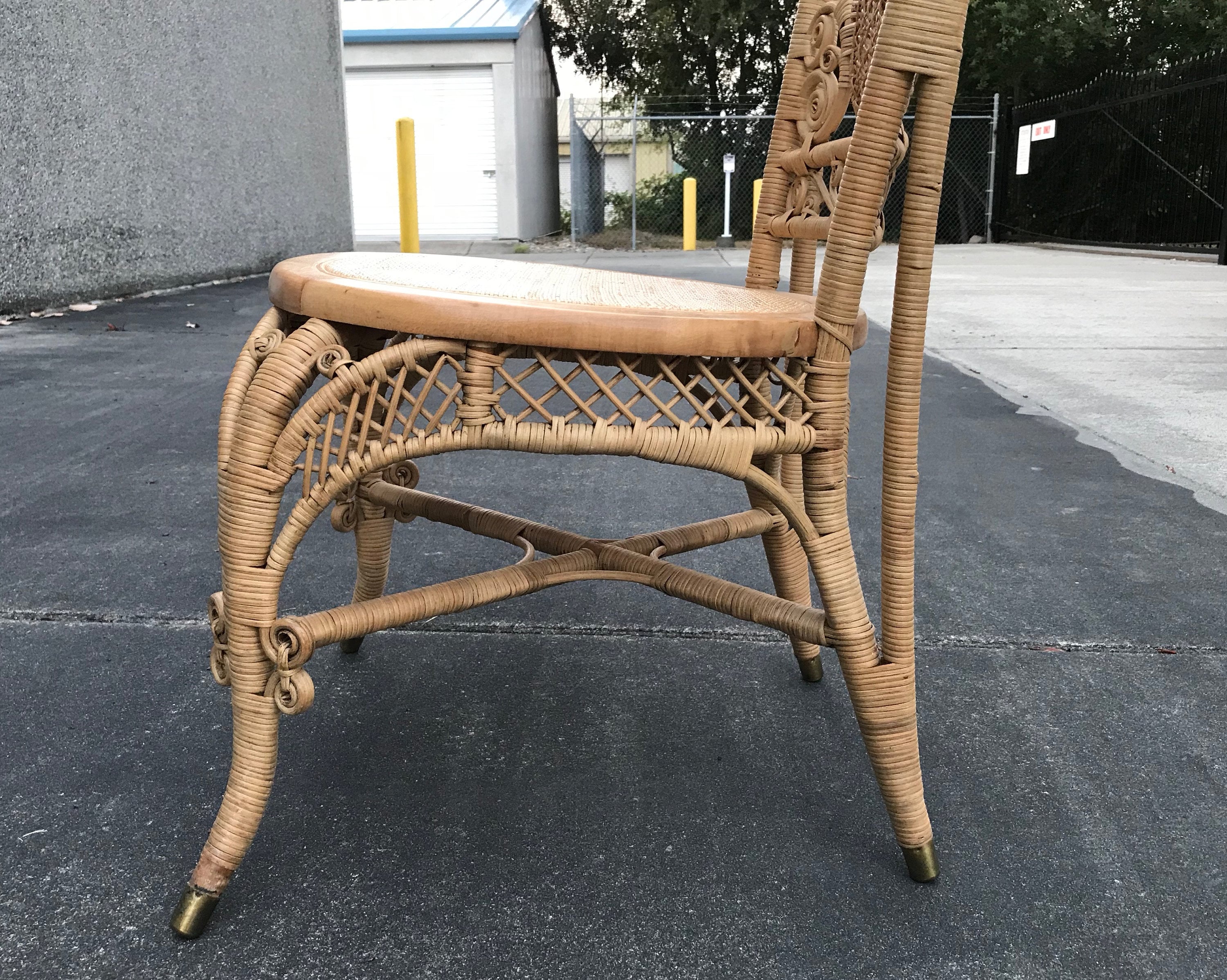 Unique Collectable Rare Antique Victorian Wicker Chair Circa 1880-1900 ...