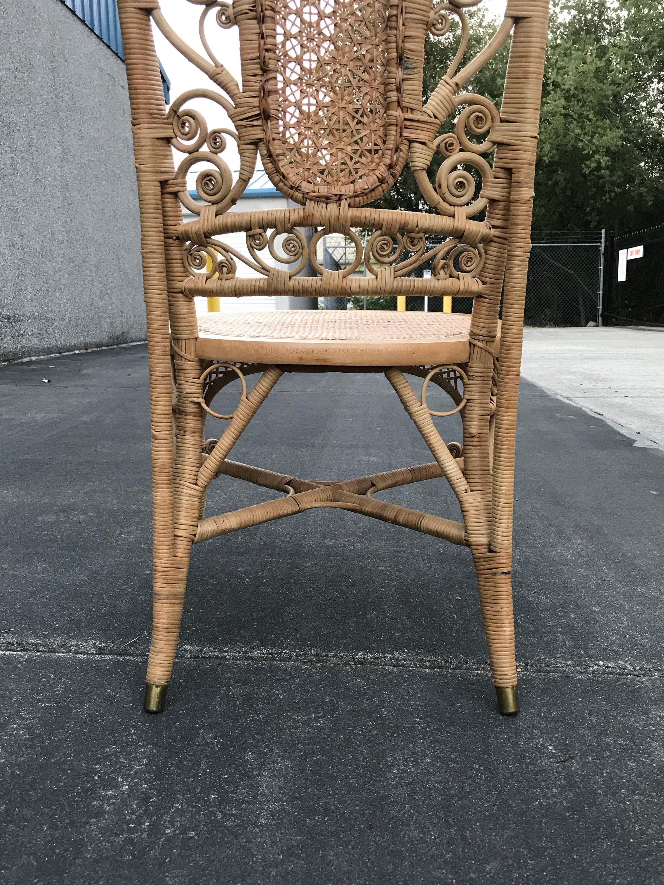 Unique Collectable Rare Antique Victorian Wicker Chair Circa 1880-1900 ...