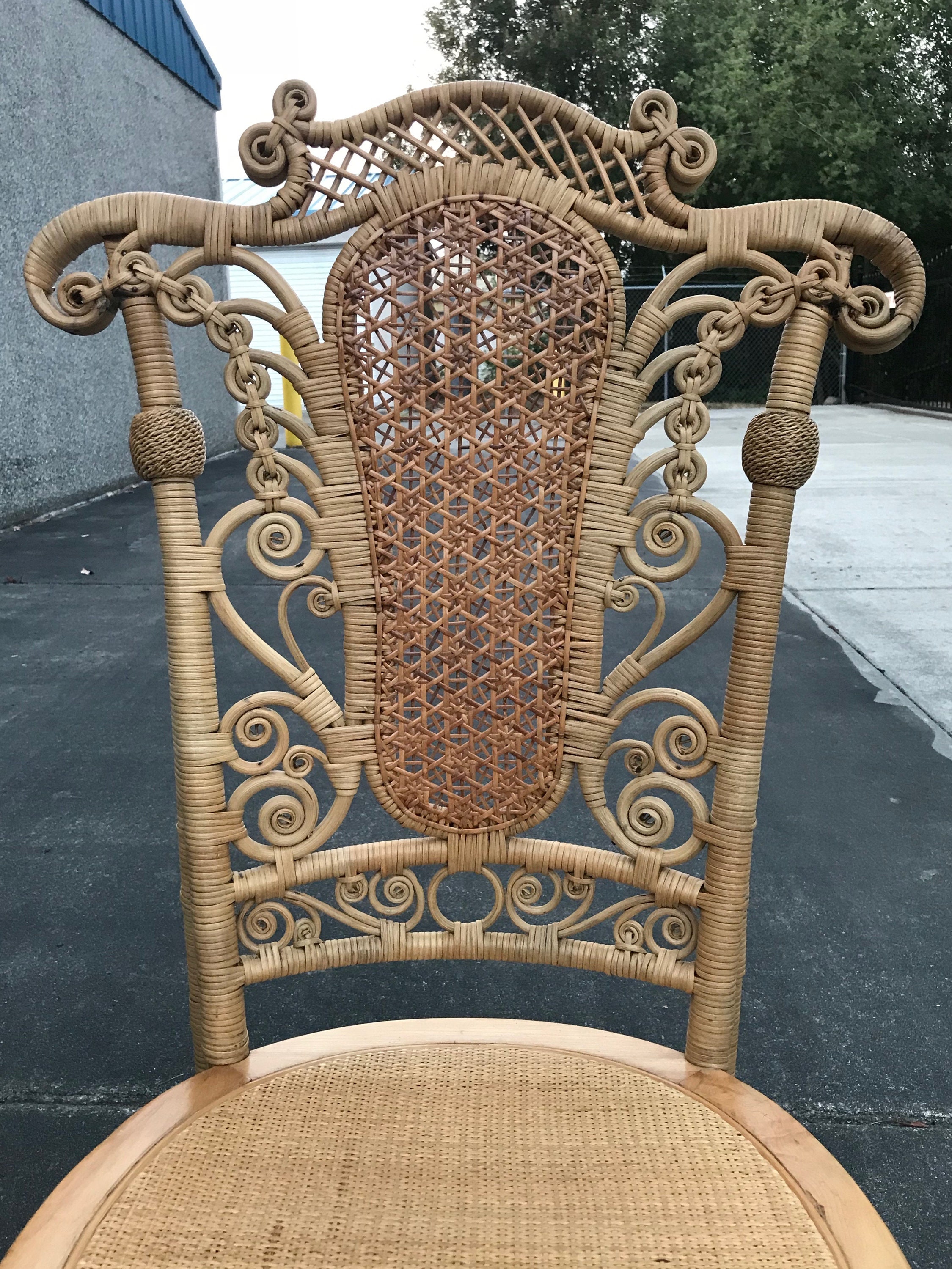 Unique Collectable Rare Antique Victorian Wicker Chair Circa 1880-1900 ...