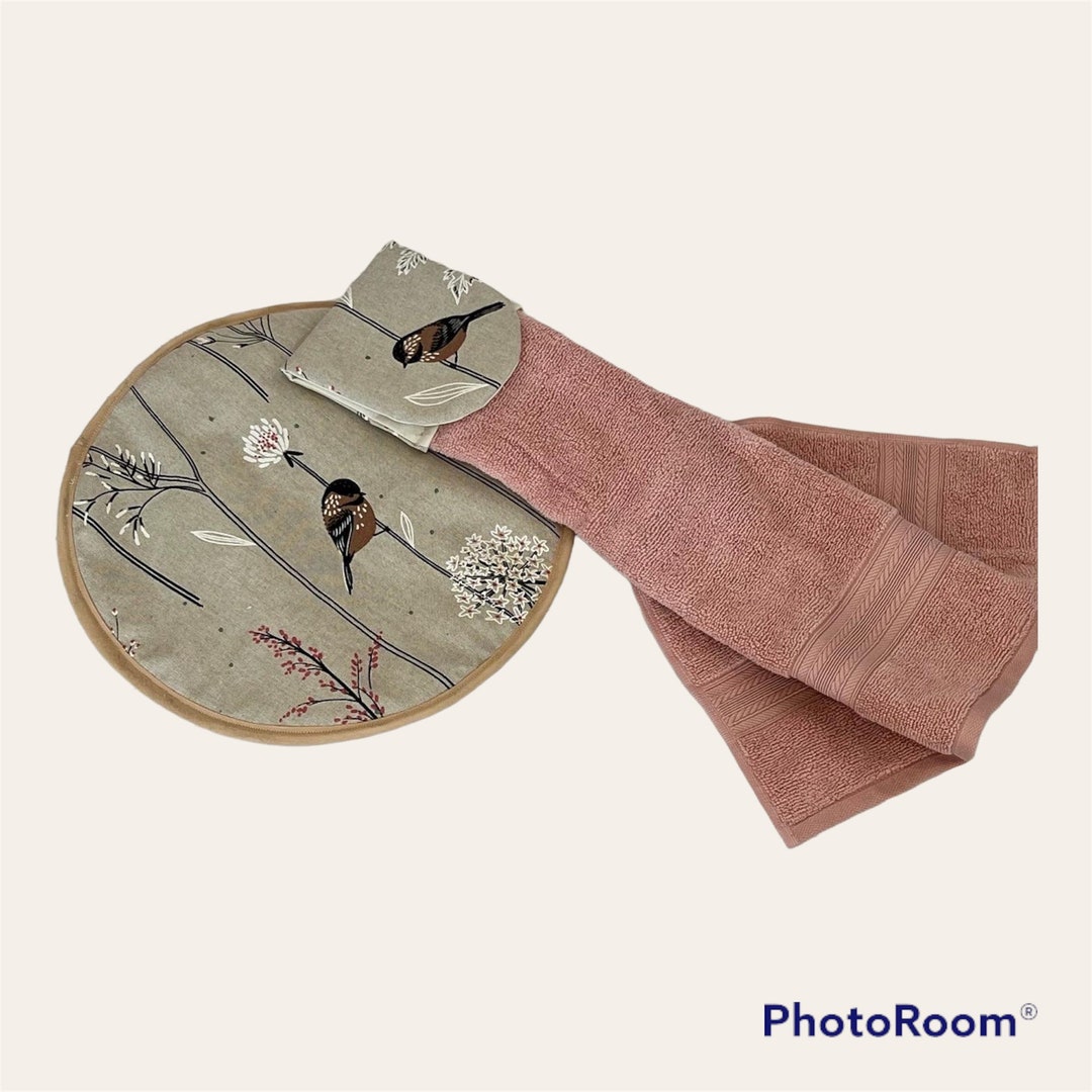 Kitchen Gift Set of Aga Topper and Rail Towel, Birds - Etsy