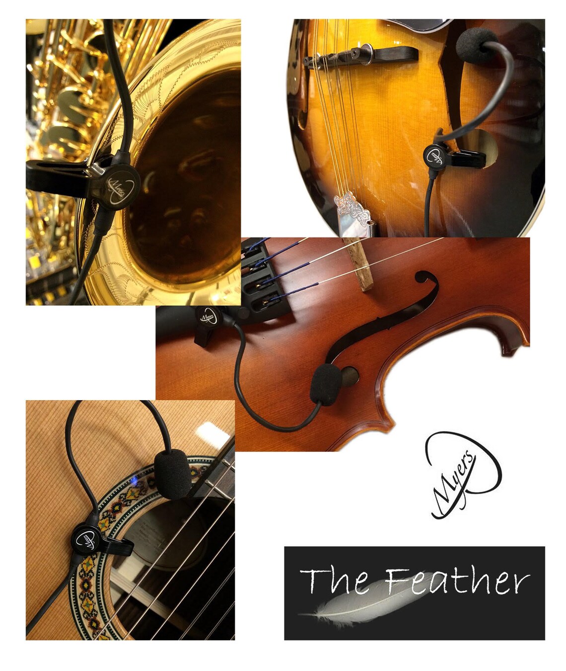 1/16 Sized Cello Microphone, "the Feather" With Flexible Micro-goose ...