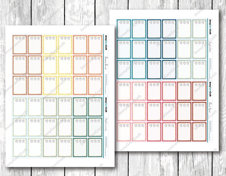 Half Checkbox Hearts Functional Sticker Printable for Happy Planner ...