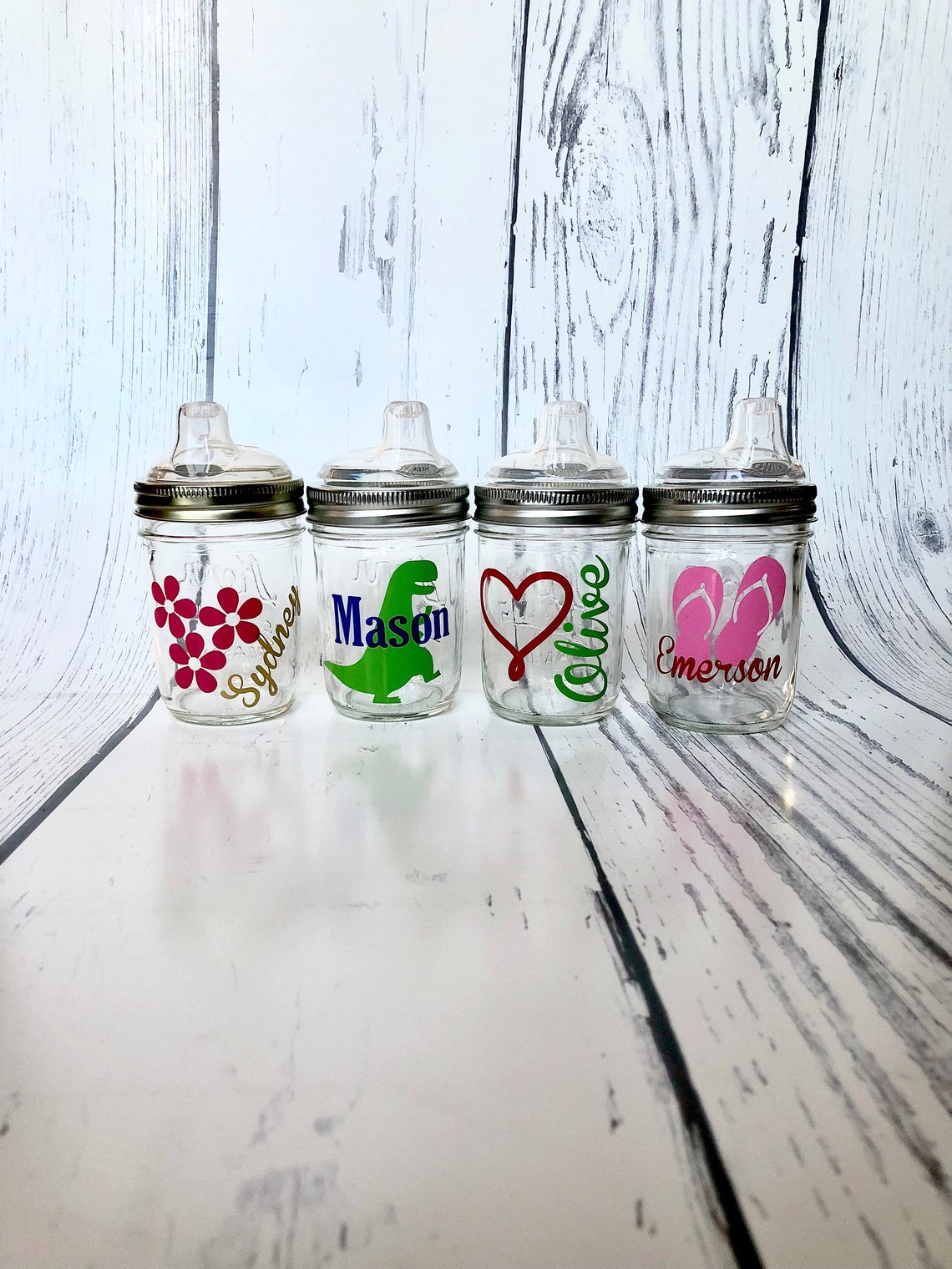 Personalized Glass Mason Jar Sippy Cup Canning Jar Sippy cup | Etsy