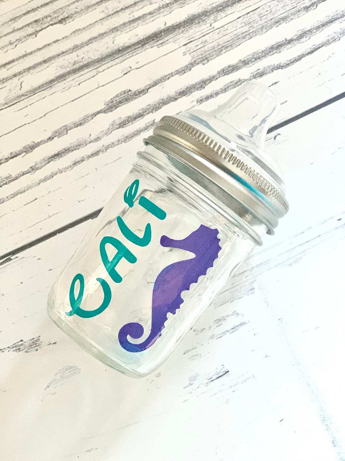 Personalized Glass Mason Jar Sippy Cup Canning Jar Sippy cup | Etsy
