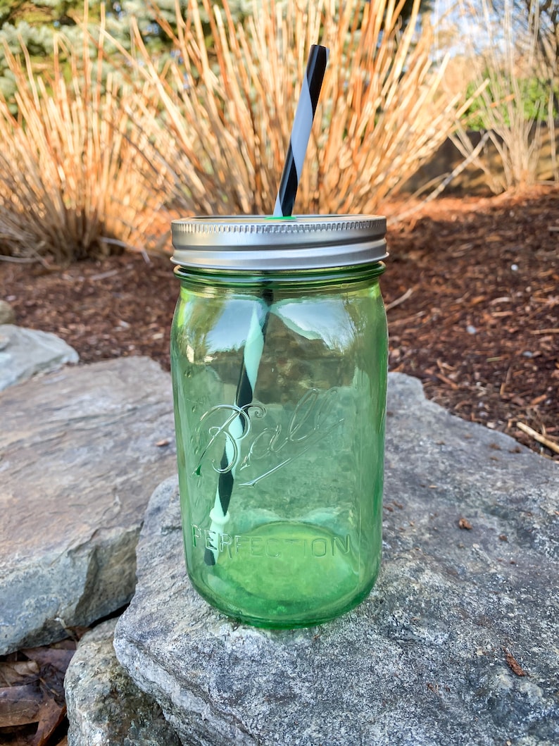 32 oz Wide Mouth Mason Jar Cup Mason Jar Tumbler Mason Jar | Etsy