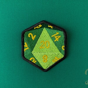 D20 Patch // Ornament - Etsy
