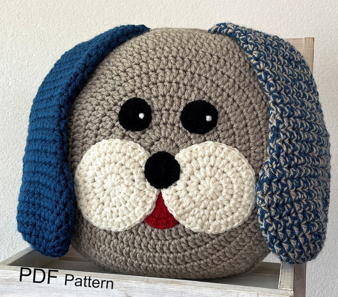 Dog Pillow - Cushion CROCHET PATTERN - Crochet Patterns for Animal ...
