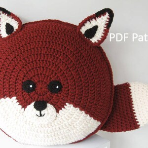 Fox Pillow - Cushion CROCHET PATTERN - Crochet Patterns for Animal ...