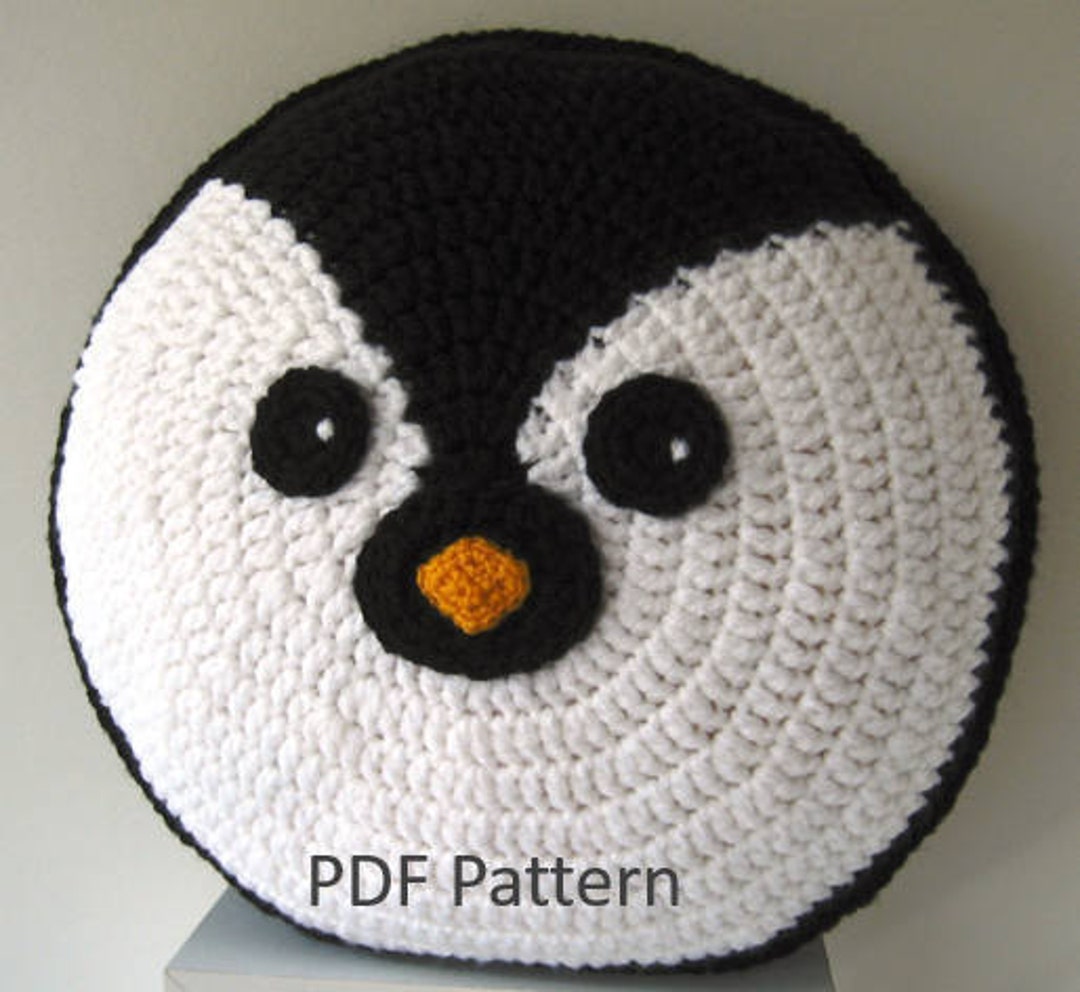 Penguin Pillow - Cushion CROCHET PATTERN - Crochet Patterns for Animal ...