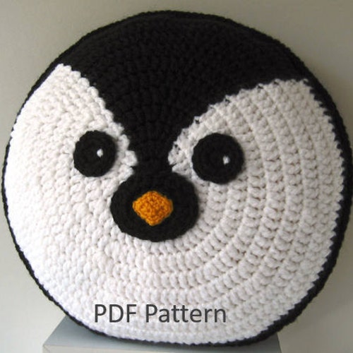 CROCHET PENGUIN PILLOW - Etsy