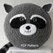 Raccoon Pillow - Cushion CROCHET PATTERN - Crochet Patterns for Animal ...