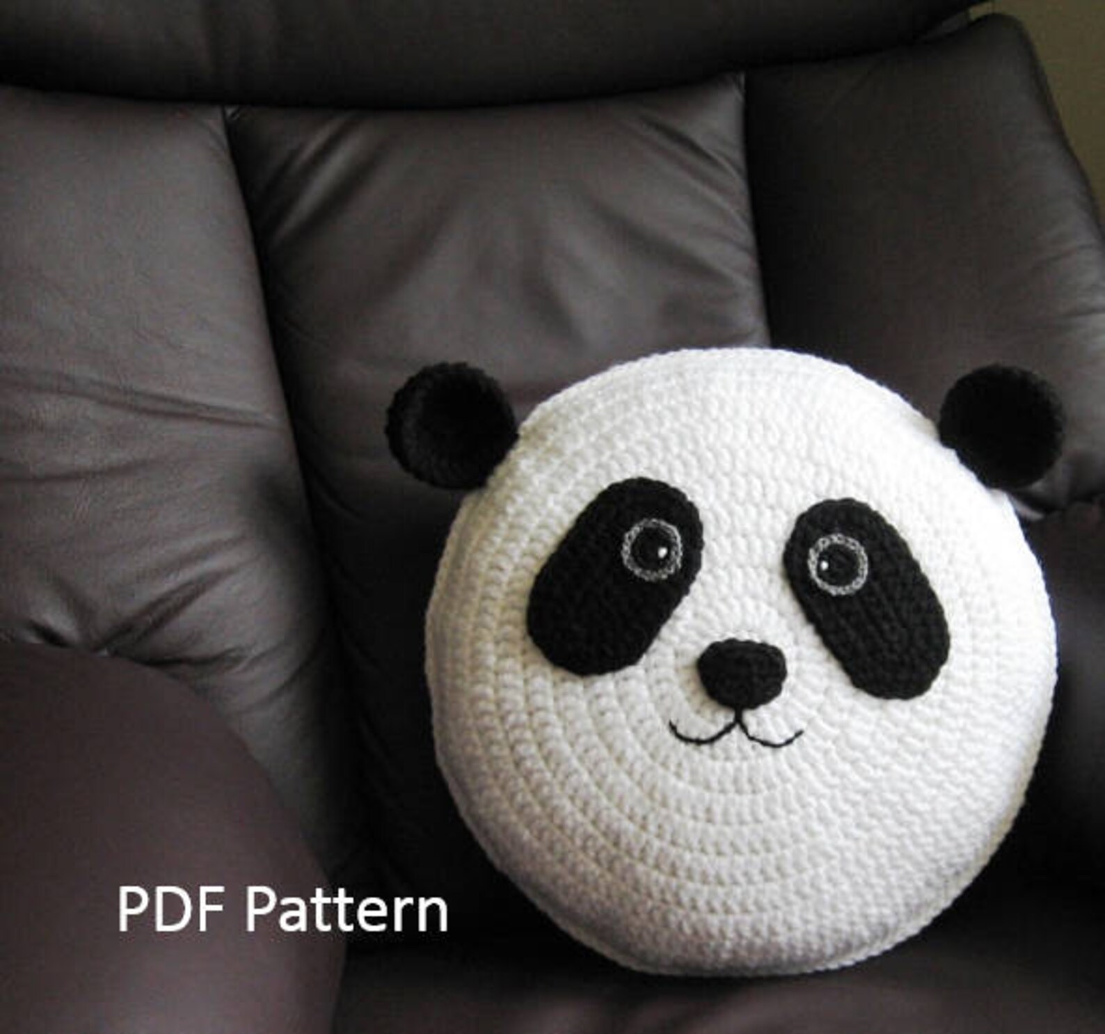 Panda Pillow - Cushion CROCHET PATTERN - Crochet Patterns for Animal ...