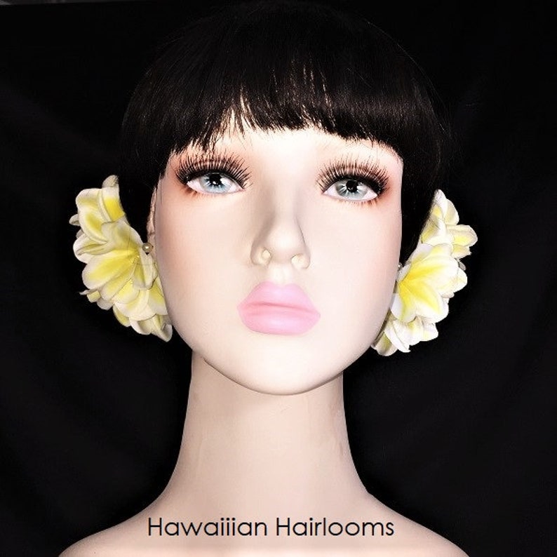PLUMERIA Cluster-hawaiian Hair Clip.silk Plumeriahawaiian - Etsy