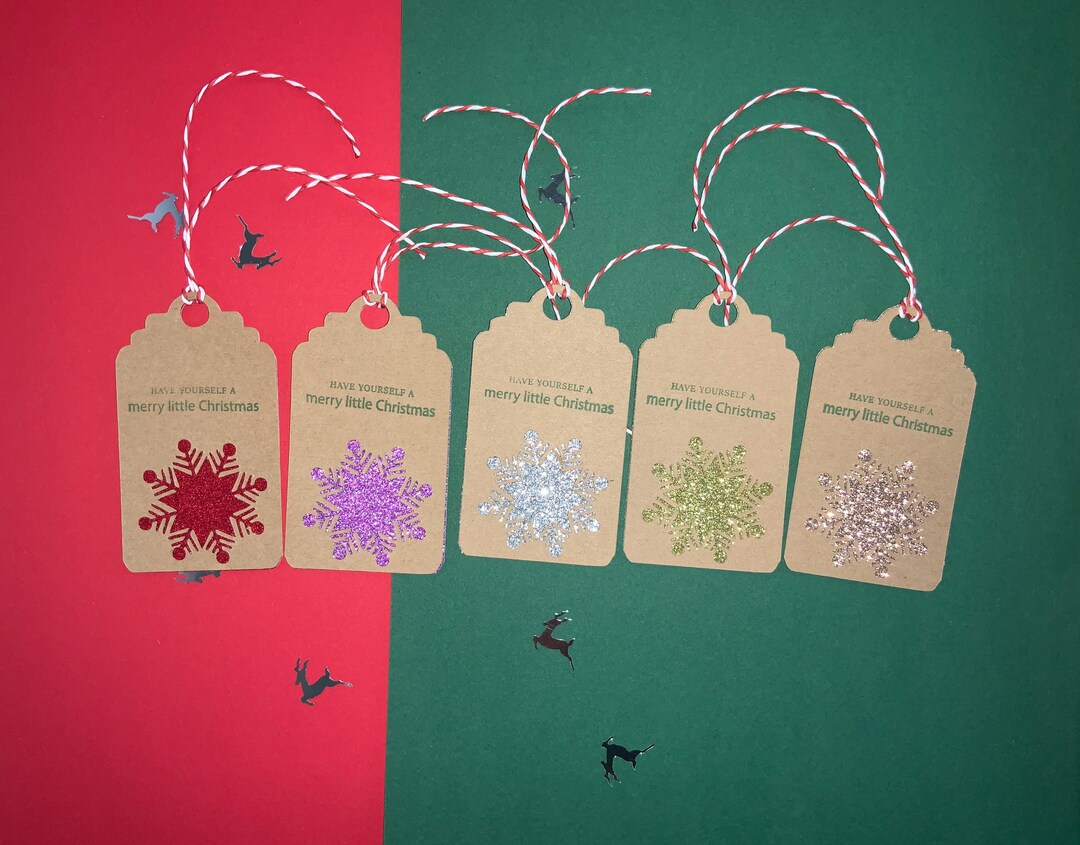 Glitter Snowflake Christmas Gift Tags - Etsy