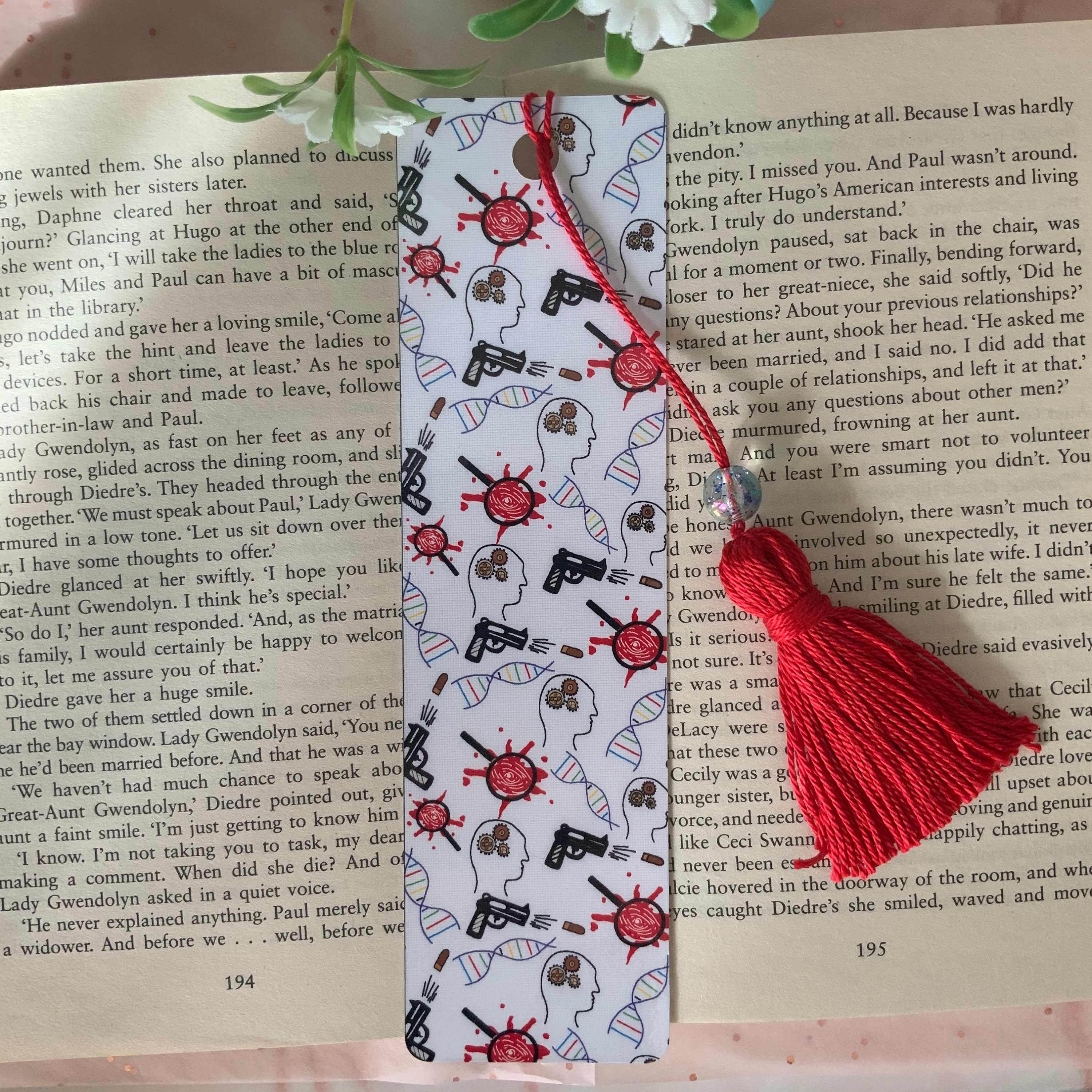 A forensic science and Psychology bookmark with tassel | Etsy