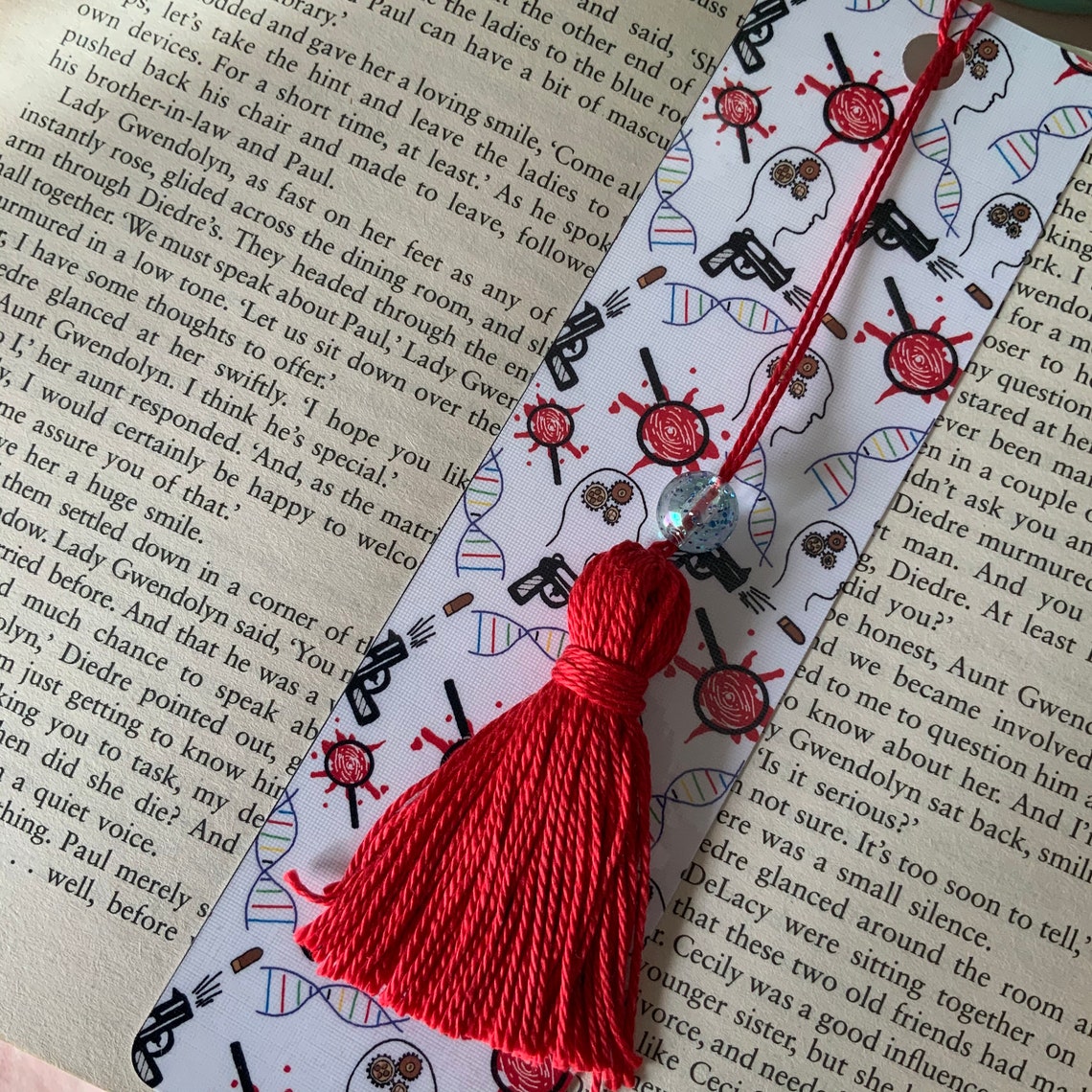 A forensic science and Psychology bookmark with tassel | Etsy