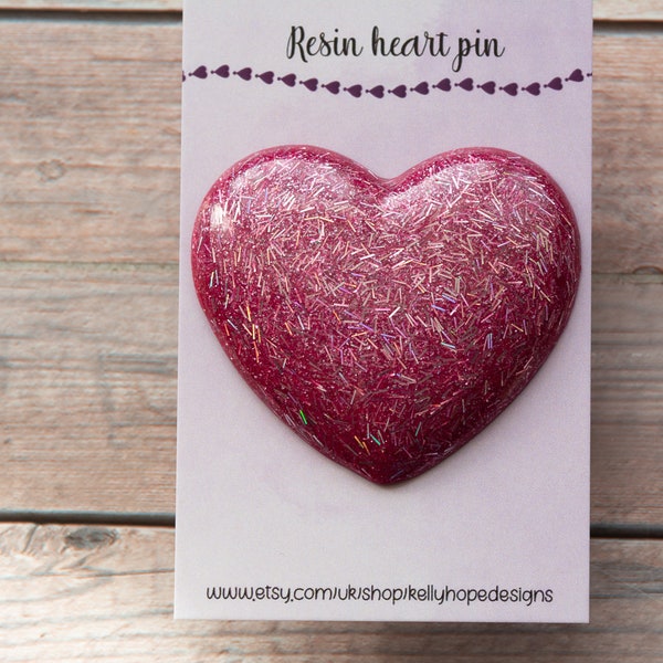 Resin Heart - Etsy