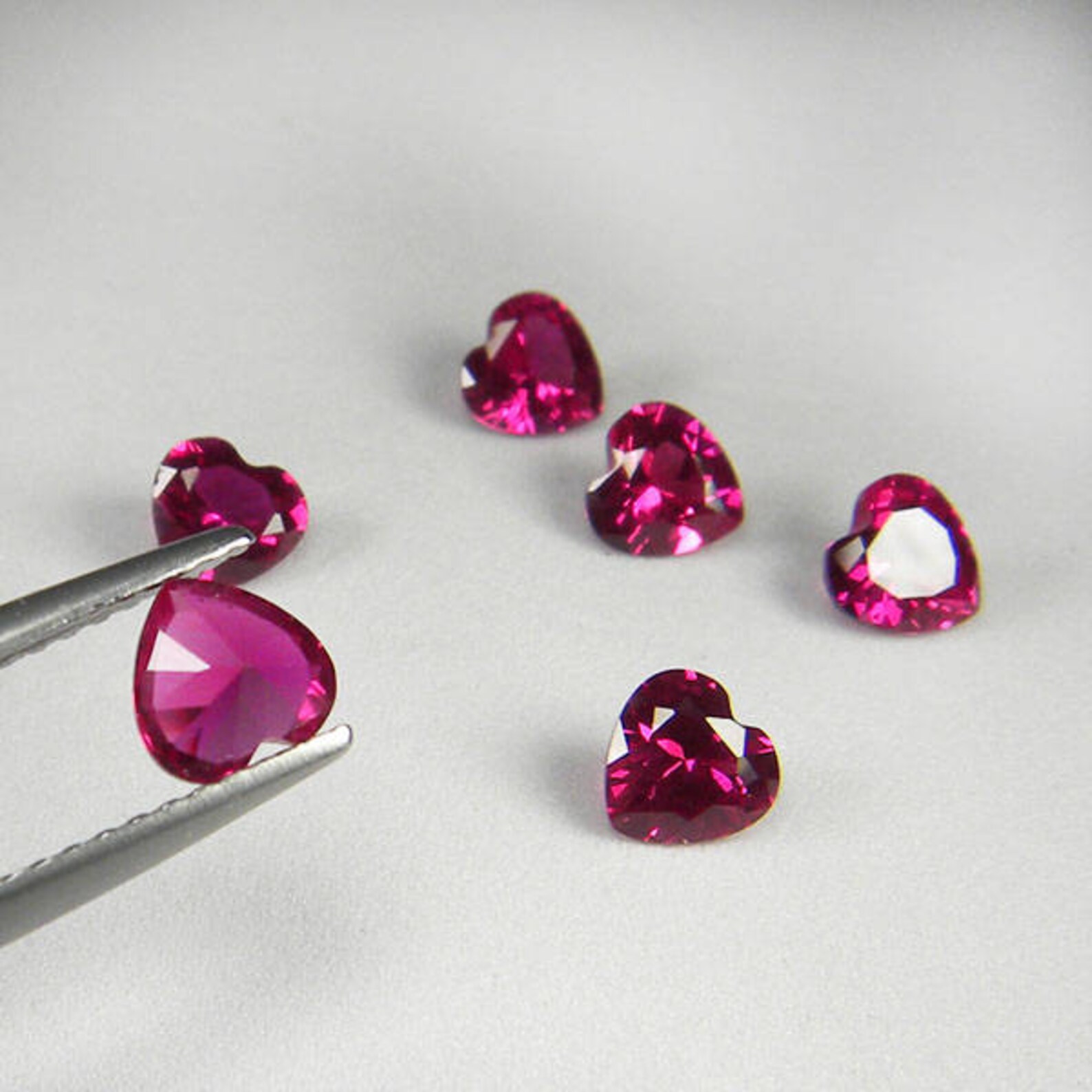 5x5 Mm. Nice Heart Shape Blood Red Ruby Corundum Loose Gem - Etsy