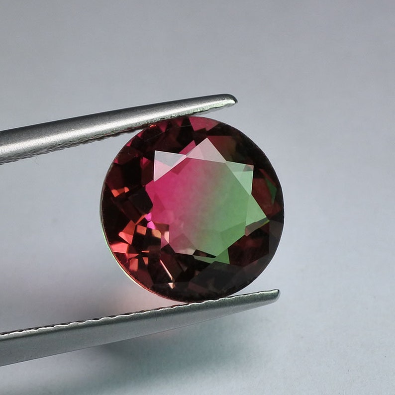 Nice Round Portuguese Cut Synthetic Watermelon Tourmaline Multi-color ...