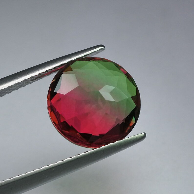 Nice Round Portuguese Cut Synthetic Watermelon Tourmaline Multi-color ...
